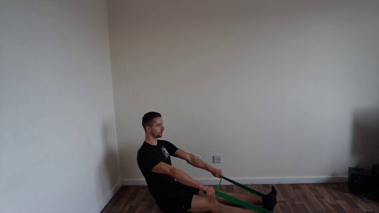 Seated Resistance Band Rows - YouTube