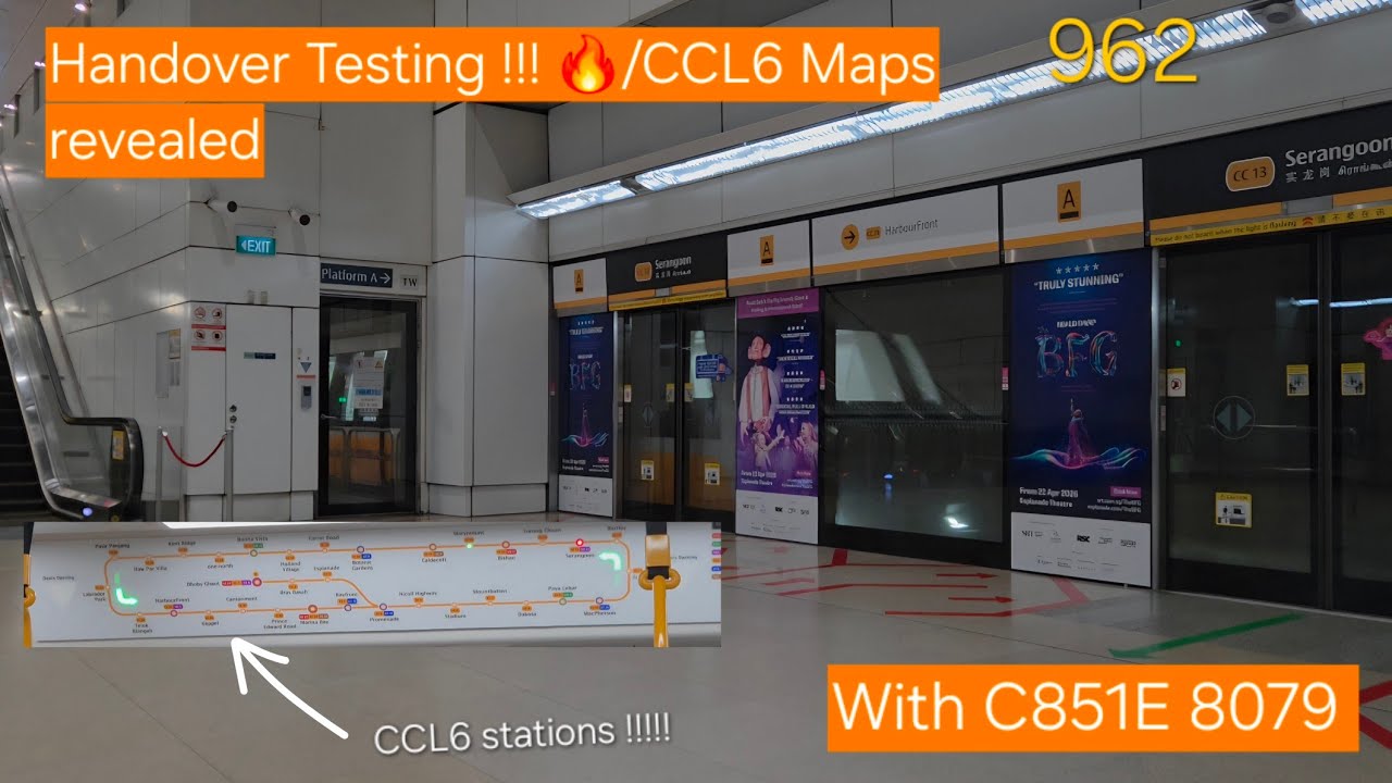 (Handover testing !!!/CCL6 stations revealed)[SMRT] C851E 8079 CCL at ...