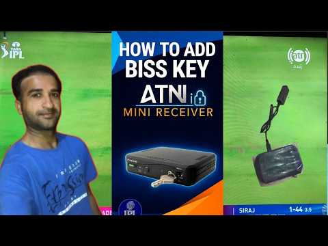 How to add biss key atn on Yahsat52e| mini Reciever Mai biss key kaisey add kre|