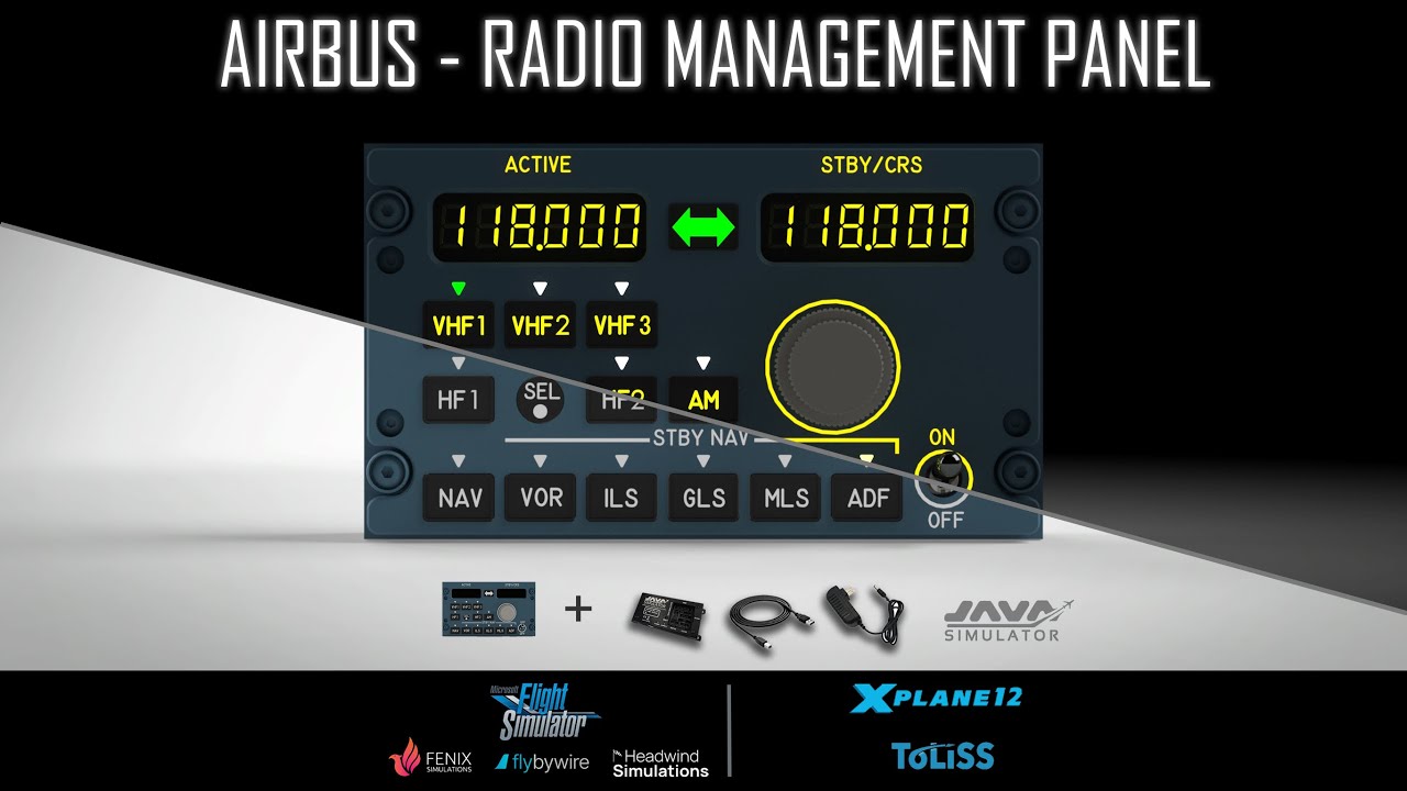 AIRBUS RMP-RADIO MANAGEMENT PANEL by JavaSimlator - YouTube