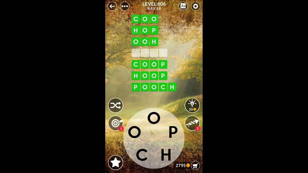 Wordscapes Uncrossed Level 806 Answers - YouTube