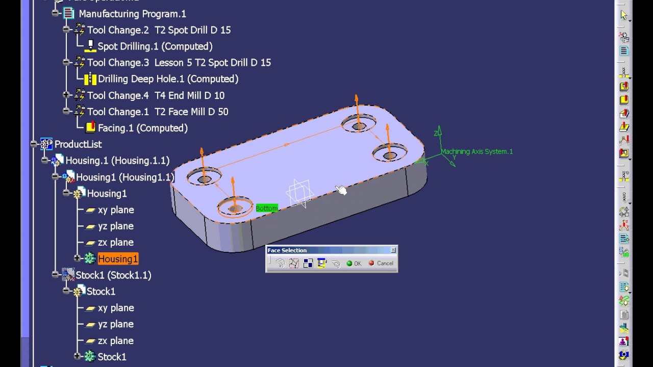 Advanced Catia Machining Session # 7 - YouTube