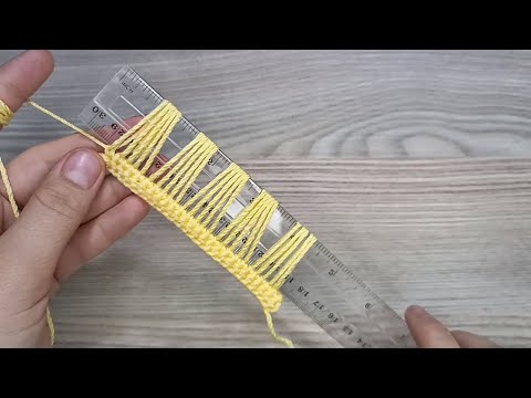 I made a magnificent knitting pattern using a ruler.Cetvel kullanarak muhteşem bir örgü modeli