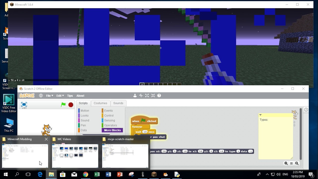 Minecraft Coding - Coding Blocks and Walls - YouTube