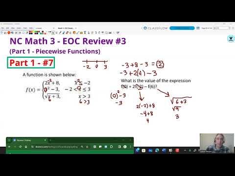 NC Math 3 - EOC Review 3 Part 1 - Piecewise Functions - YouTube