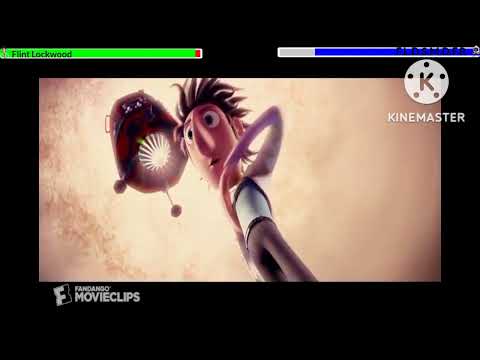 Flint Lockwood vs F.L.D.S.M.D.F.R with healthbars - Final Battle (Cloudy a Chance of Meatballs)