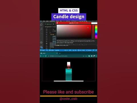 Glowing Candle with HTML & CSS #shorts - YouTube
