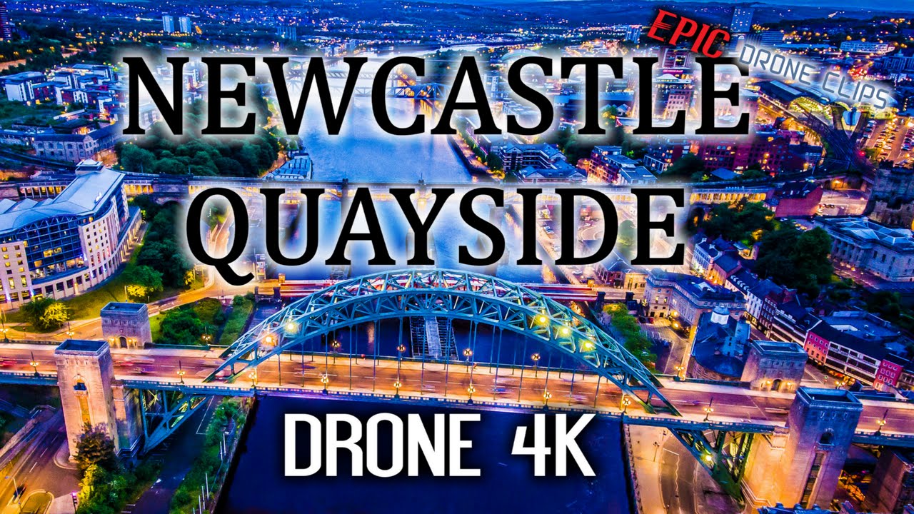 Newcastle Quayside Drone 4K Aerial footage Day & Night - # ...