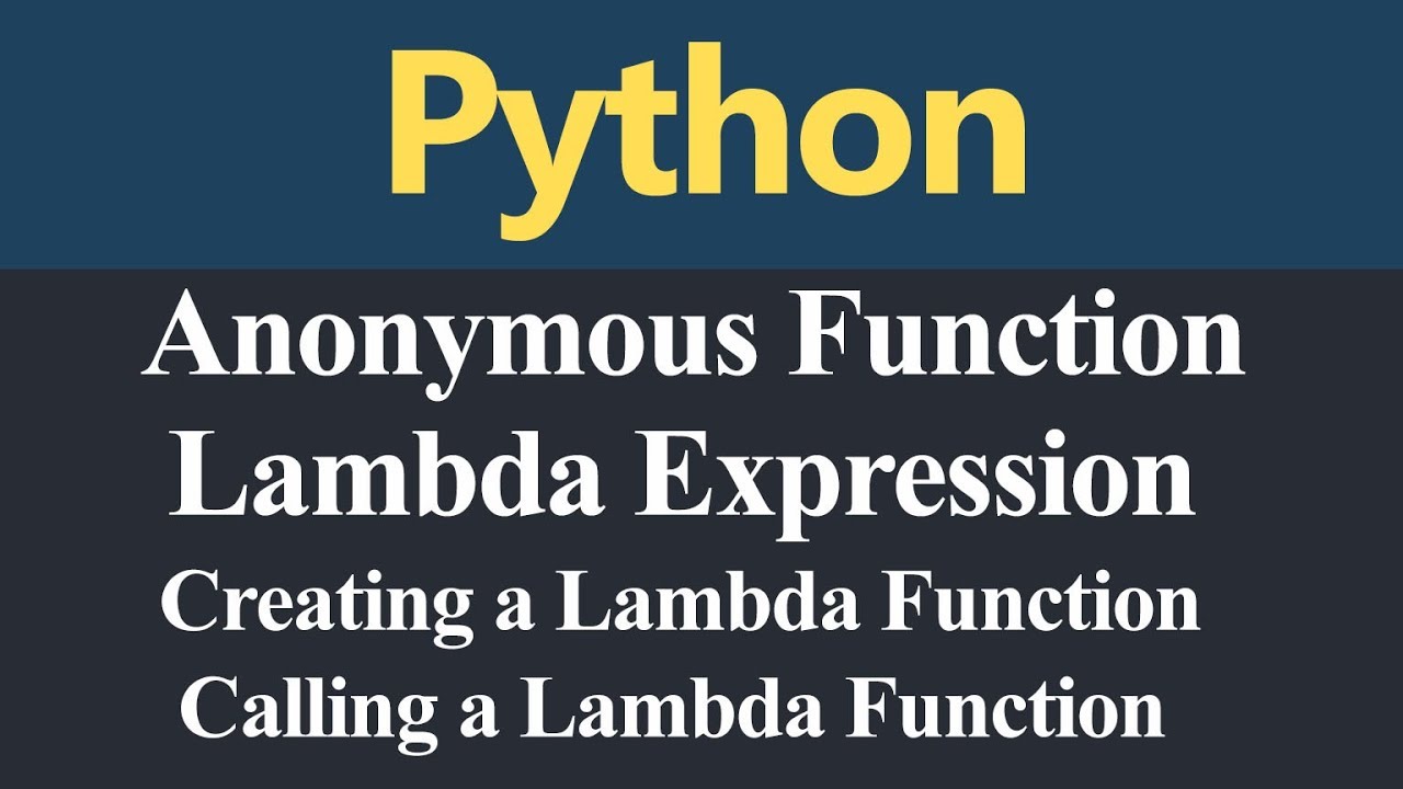Anonymous Function Or Lambda Expression In Python Hindi YouTube anonymous-function-or-lambda-expression-in-python-hindi-youtube
