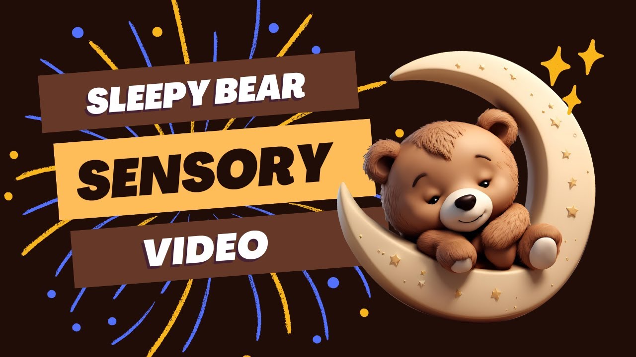 Sleepy Bear - Infant Simple Sensory Video - High Contrast with ...
