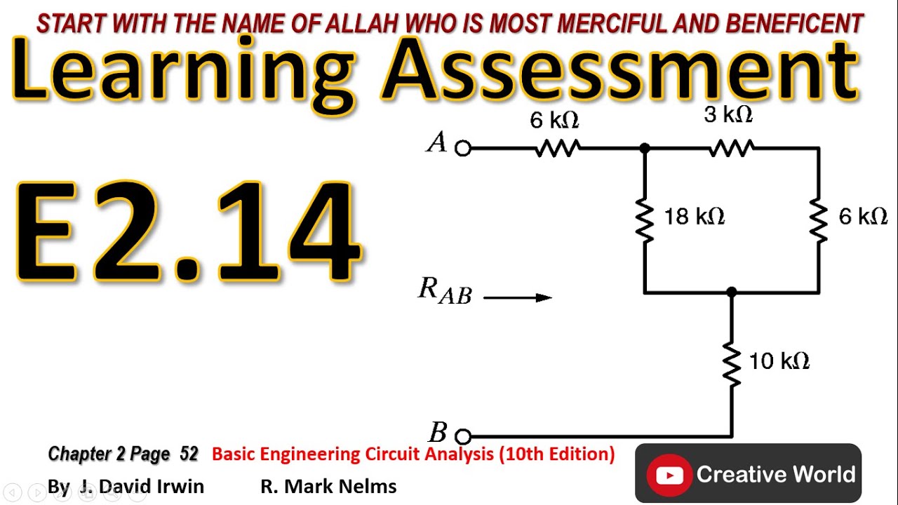 Chapter 2 Learning Assessment E 2.14 solution | Linear Circuit Analysis - YouTube