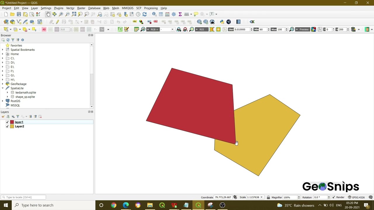 #32 QGIS Vector | Symmetrical Difference - YouTube