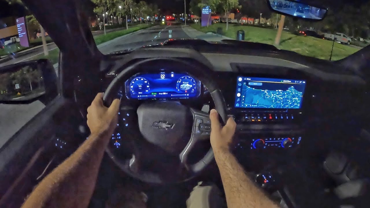 2022 Chevy Silverado ZR2 POV Night Drive (3D Audio)(ASMR) - YouTube