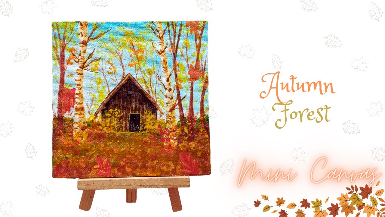 How to Draw a Cabin in the Autumn Forest | Cabin in the Woods | Mini ...
