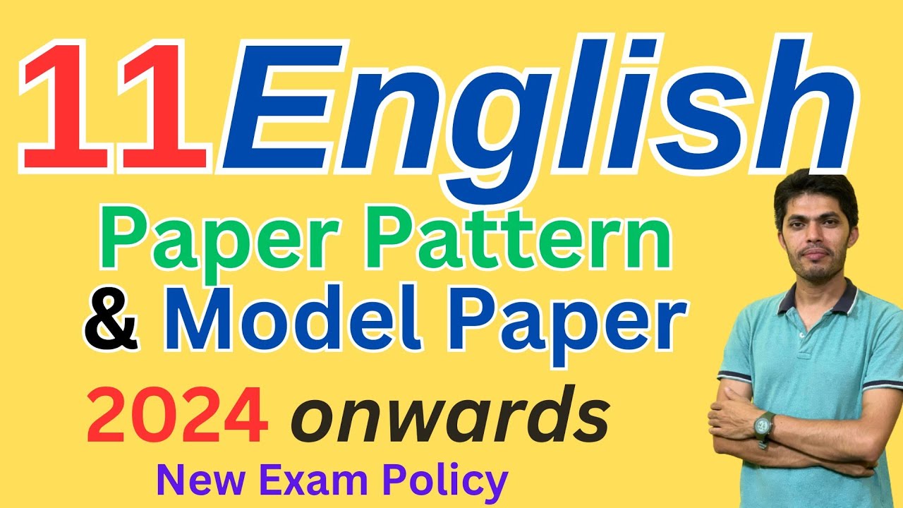 11th English New Paper Pattern/Model Paper 2024 Onwards - YouTube