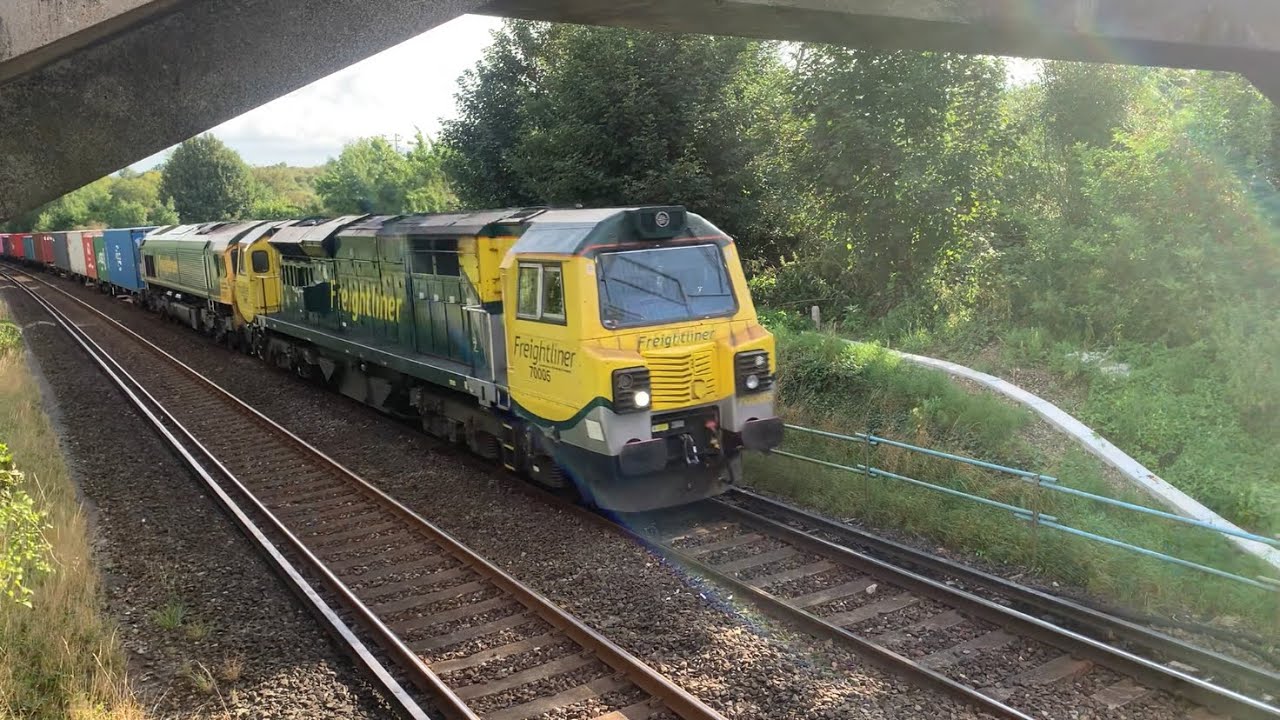 Class 70 + 66 | 70005 + 66563 | Freightliner | Double Header - YouTube