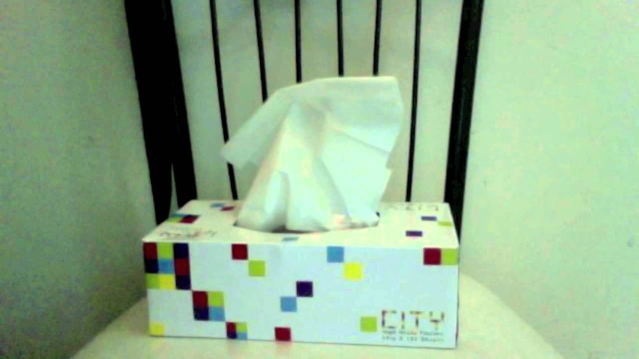 How to take out a tissue from a tissue box - YouTube