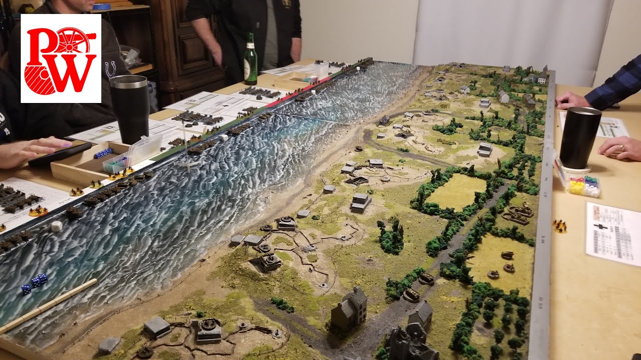 6mm D-Day Game-6 player 8 foot table - YouTube