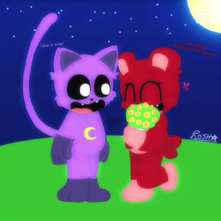 Smiling critters singing ''Cupid''/Art by @Roshtheracoon/ # ...