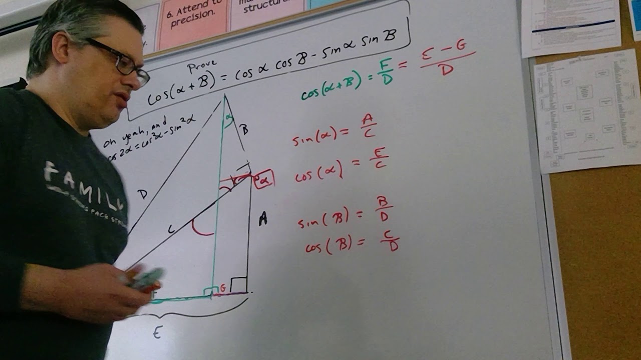 Proof of cos(2x) formula - YouTube