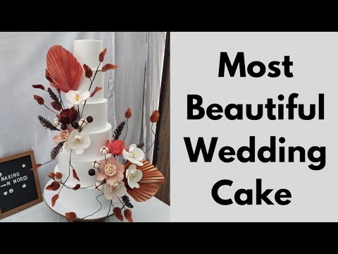 How to make most easy and beautiful 6 tier wedding cake design? - YouTube