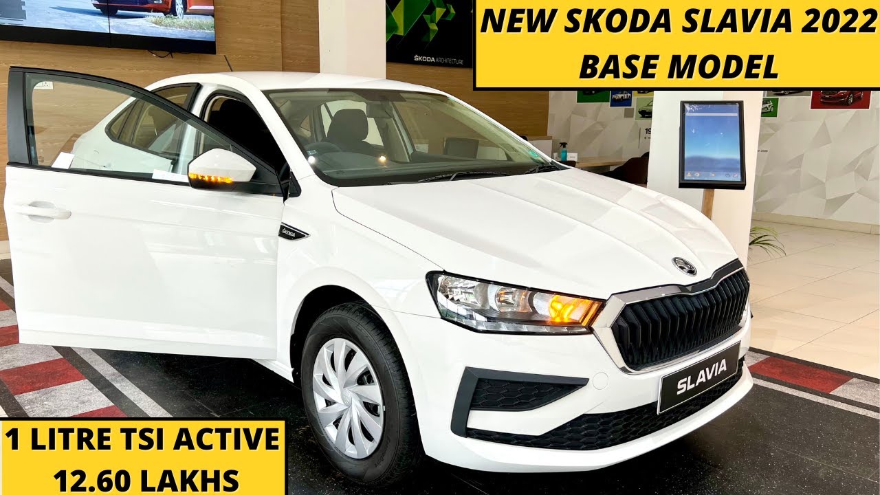 NEW SKODA SLAVIA 2022 BASE MODEL @ 12.64 lakhs ! all details #skoda# ...