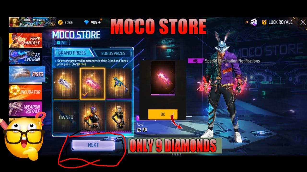 Free Fire New Moco Store Event | NEW Fist Skin Event free fire |Free ...