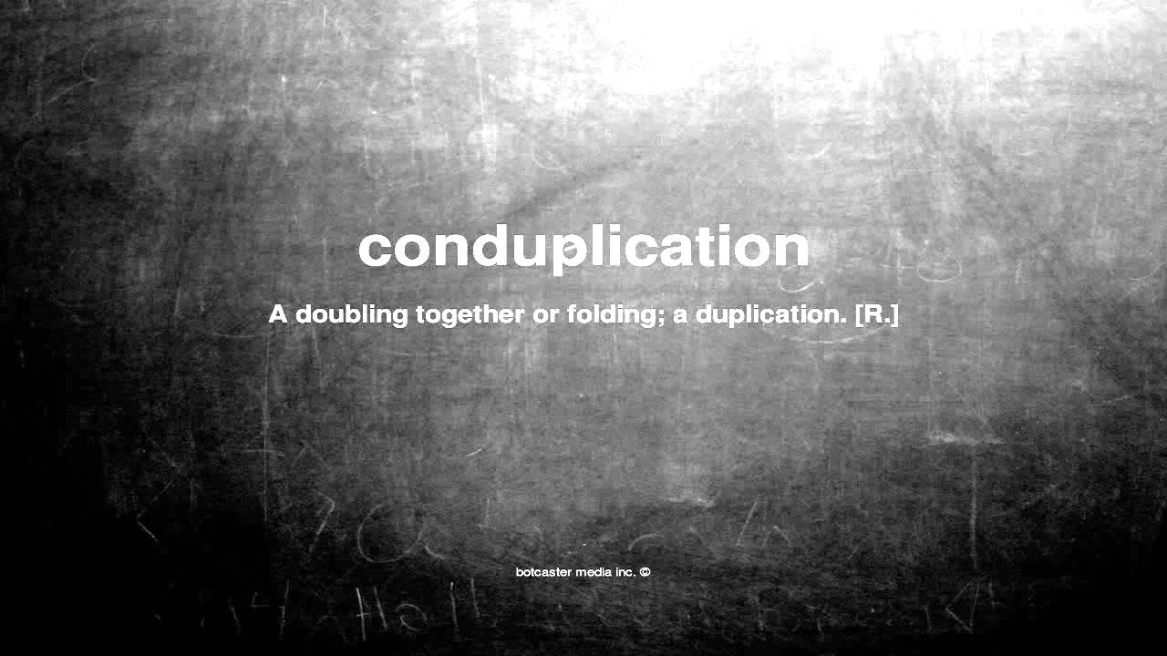 What does conduplication mean - YouTube