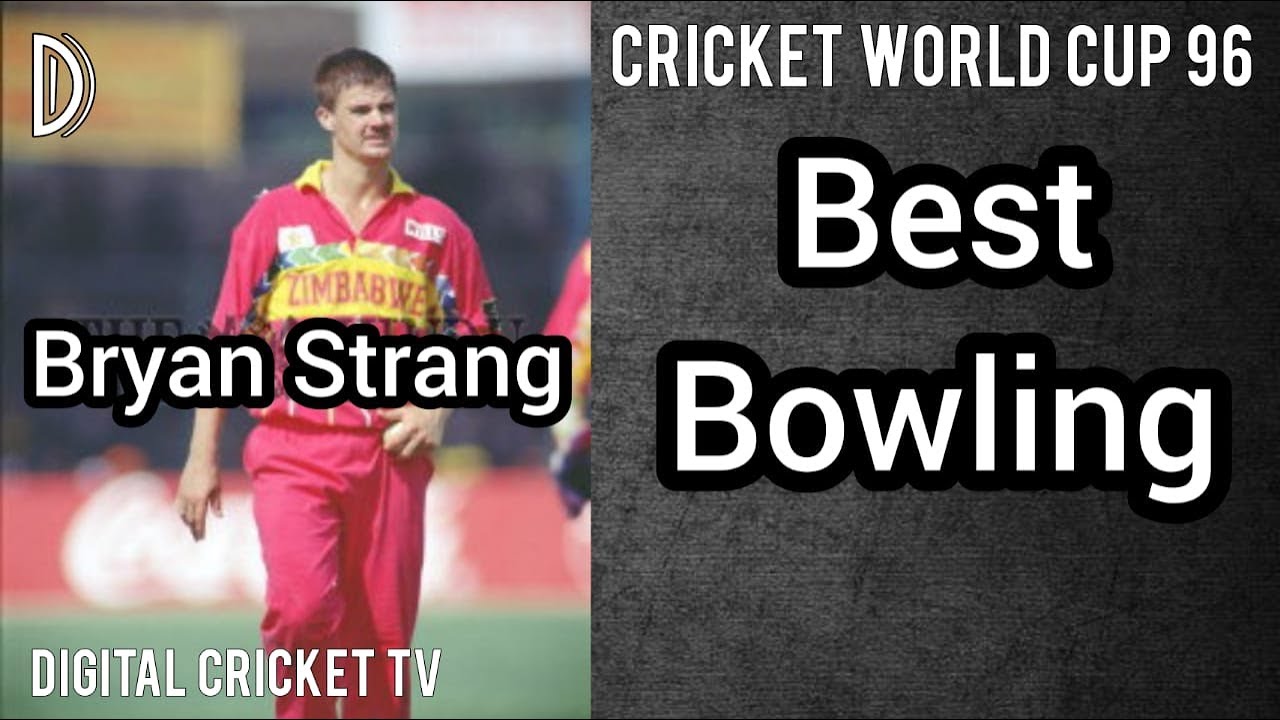 Bryan Strang Best Bowling / KENYA vs ZIMBABWE / Cricket World Cup 96 ...