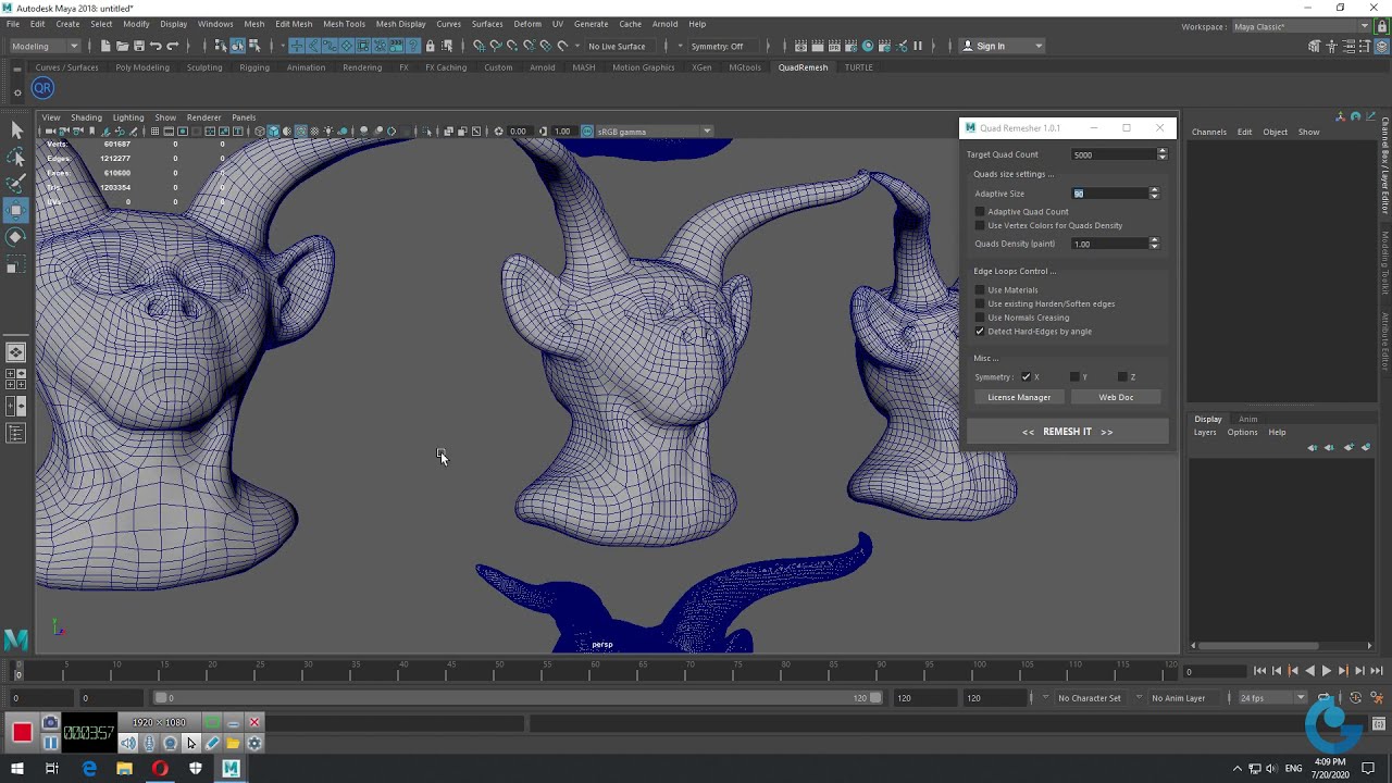 Quad Remesher for Maya - YouTube