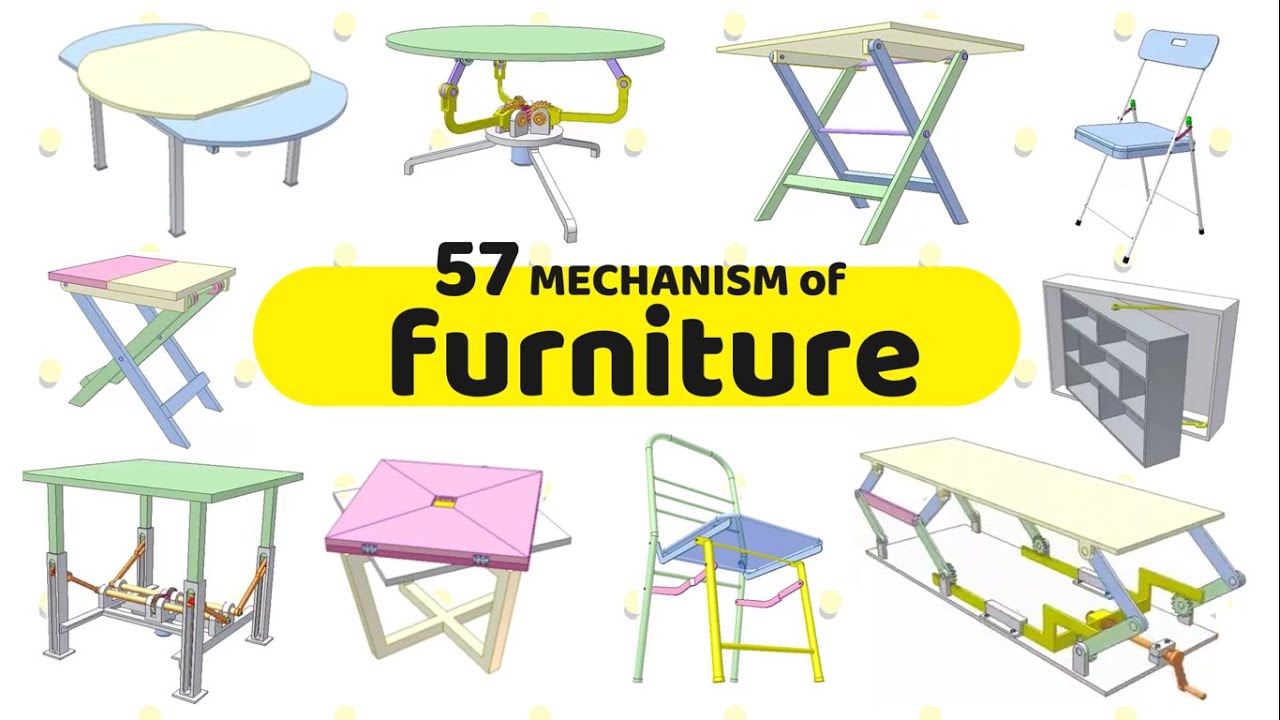 The ( 57 ) MECHANICAL MECHANISMS (furniture) ⚙️ [ part-2 ] - YouTube
