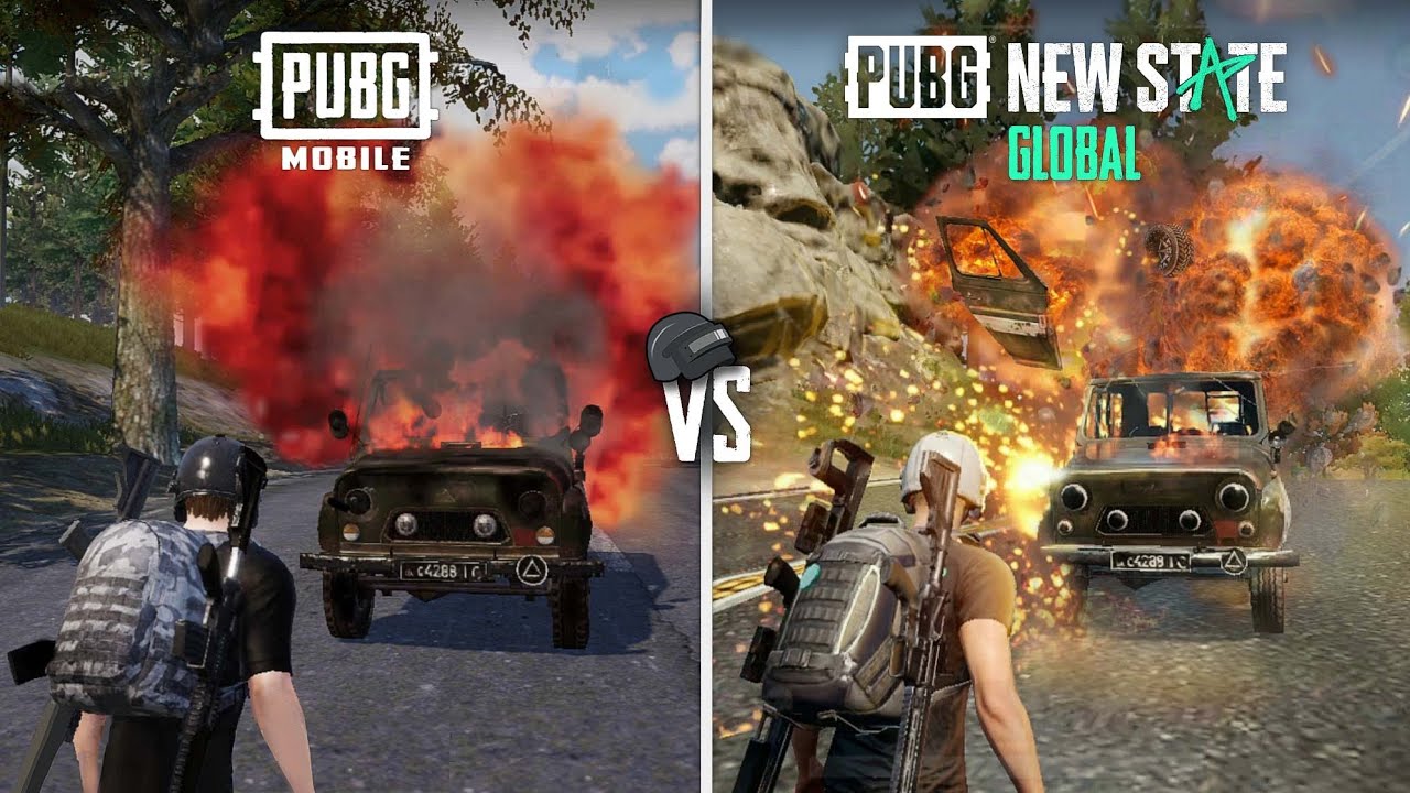PUBG NEW STATE GLOBAL VS PUBG MOBILE | COMPARISON OF DETAILS & PHYSICS ...