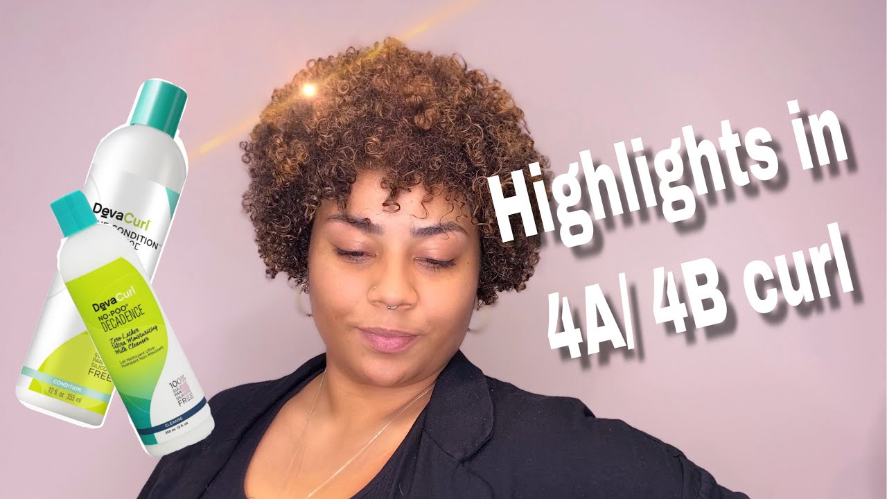 4A/ 4B Natural Hairstyles, Curly Blonde Highlights, Devacurl Decadence ...