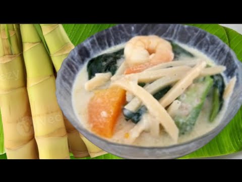 Bamboo Shoots Stew with Shrimp and Coconut Milk (Labong or Tambo) - YouTube