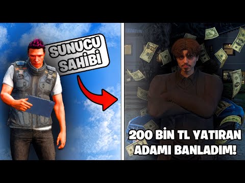 Fivem SUNUCU SAHİBİ OLUP 200K YATIRAN ADAMI BANLADIM (Fivem Hile Troll)