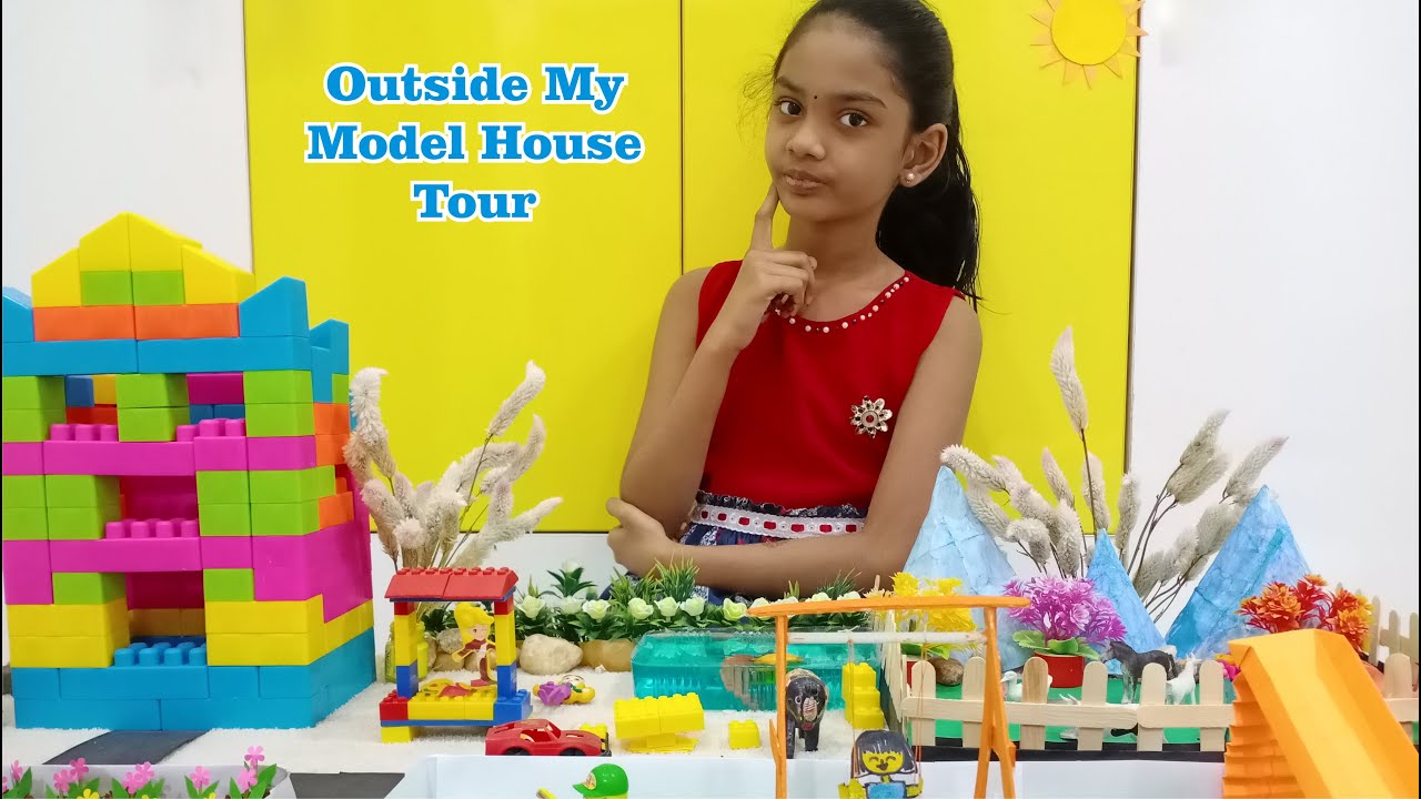 Outside My Model House Tour || Made with my toys || - YouTube