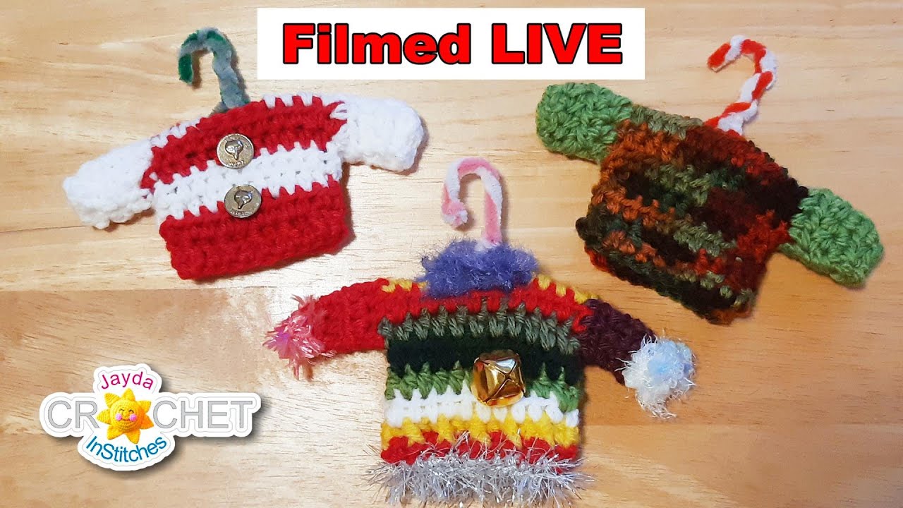 Mini Ugly Christmas Sweaters - LIVE Crochet Workshop - December 20 ...
