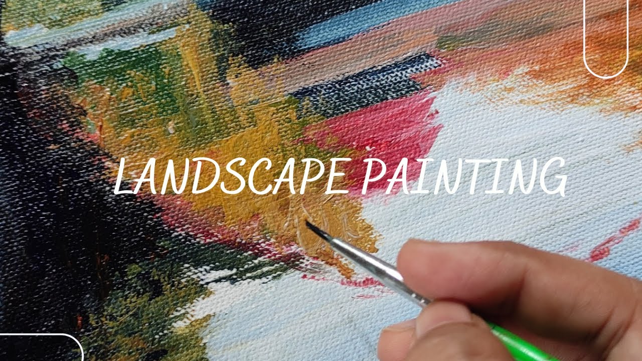 Landscape painting | Acrylic on canvas | Time Lapse video - YouTube