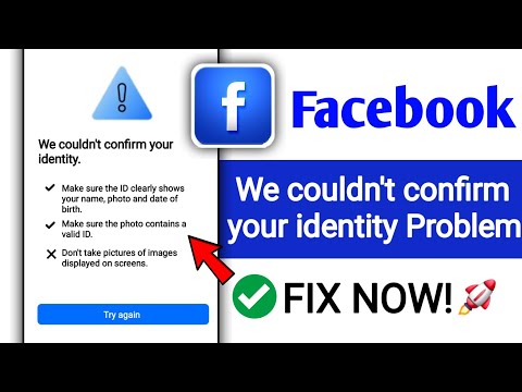 Facebook We couldn't confirm your identity Problem | fix facebook identity problem Solved