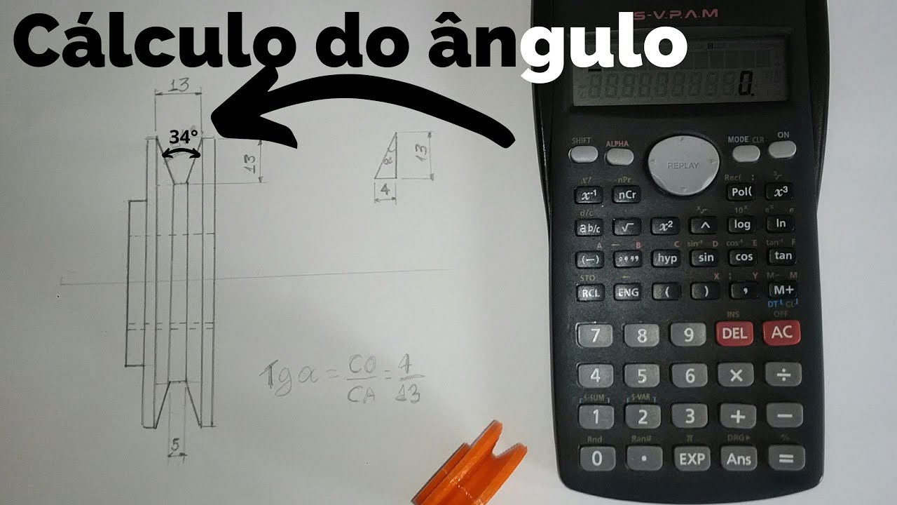 Cálculo do ângulo com a calculadora científica - YouTube