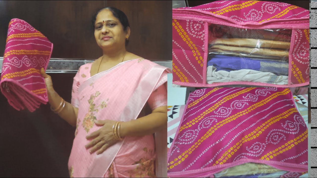 How To Organise Saree In Your Cupboard With These Saree Covers. - YouTube