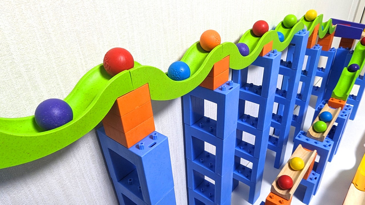 Marble run race ☆ Wave slope & tower 2 type course [TrixTrack] - YouTube