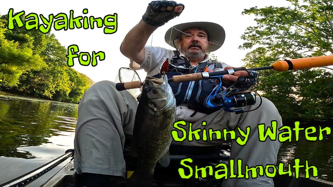 Kayaking Fishing for Skinny Water Smallmouth Bass - YouTube