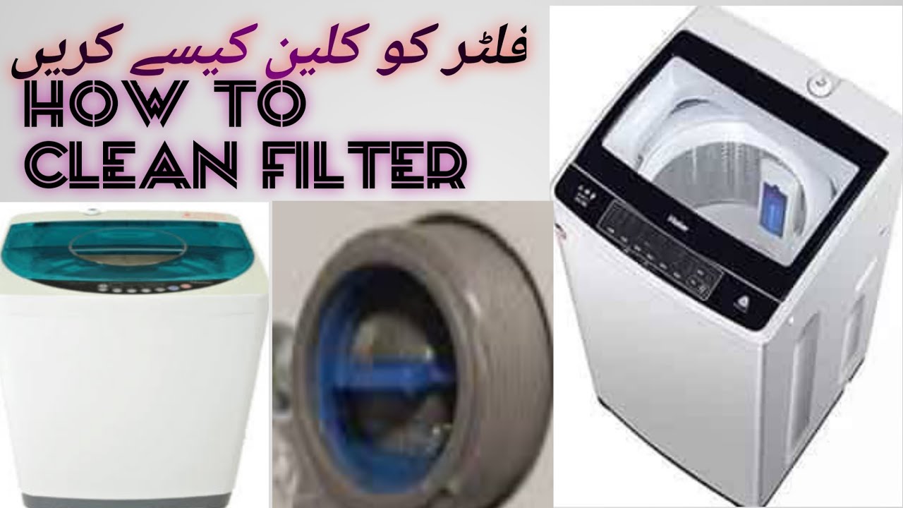 How to clean washing machine water filter | Haier washing machine ka ...