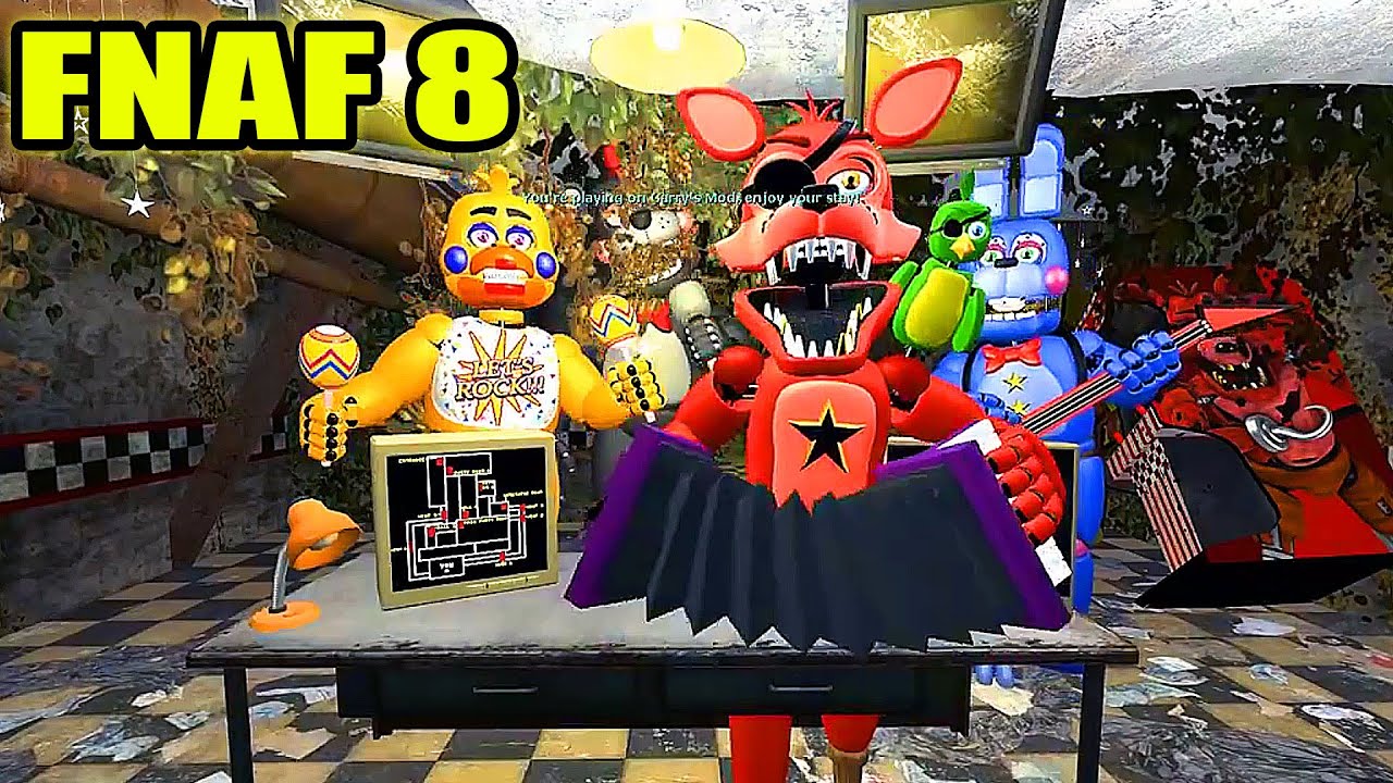 АНИМАТРОНИКИ ПУГАЮТ ОХРАННИКА FNAF 8 COOP ФНАФ Garry's Mod - YouTube