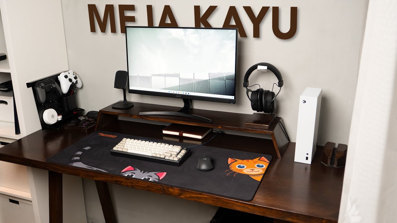 Setup Meja Kayu Murah dari Brand Lokal ! Merkusii.Co - YouTube