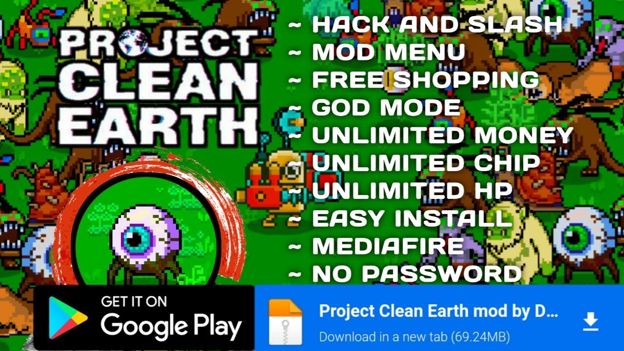 Project Clean Earth - Mod Apk | Free Shopping | God Mode | No password ...