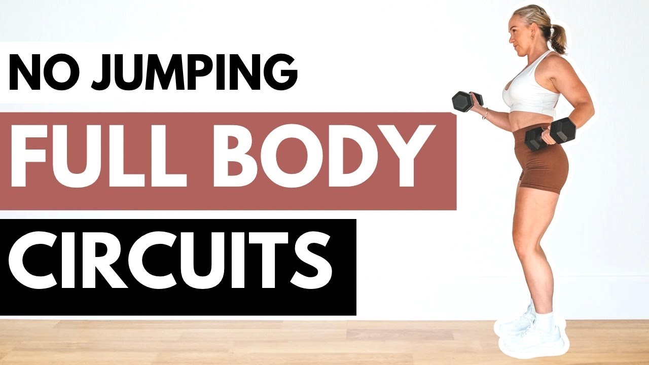 Full Body Dumbbell Circuits Workout -Tone Up Without Jumping - YouTube