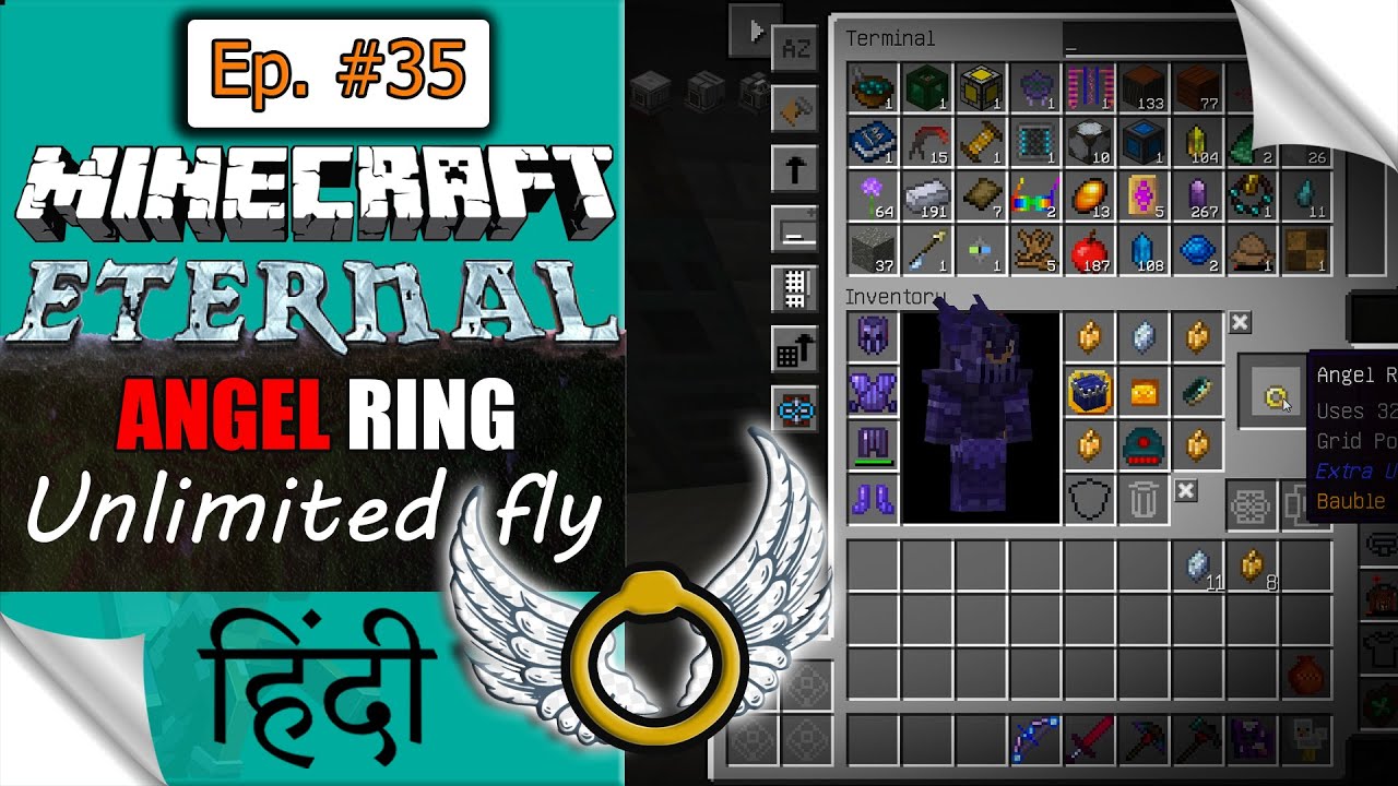 MC Eternal Modpack Ep.35 🔴Angel Ring-unlimited creative flight ...