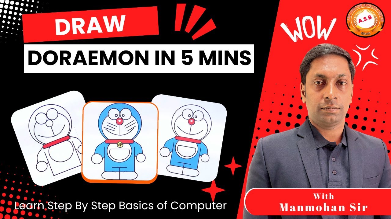 How To Draw Doraemon in 5 Minutes with MS Paint! 🖌️ | Quick & Fun ...